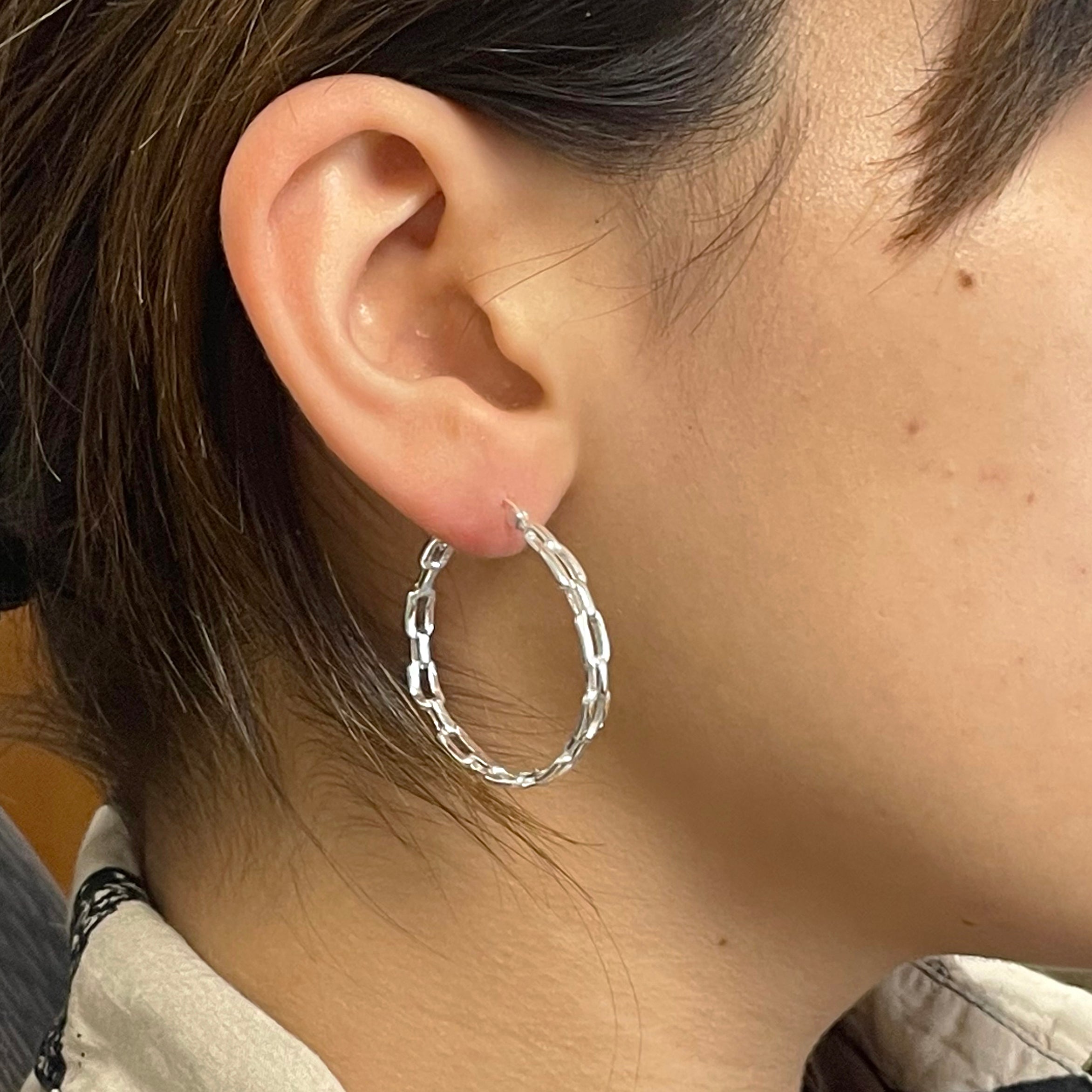 Large Paperclip Hoops – Mayas Gems