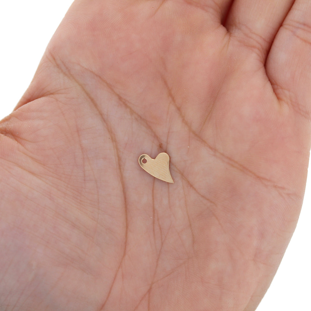 GF Angled Heart Charm 5pc – Mayas Gems