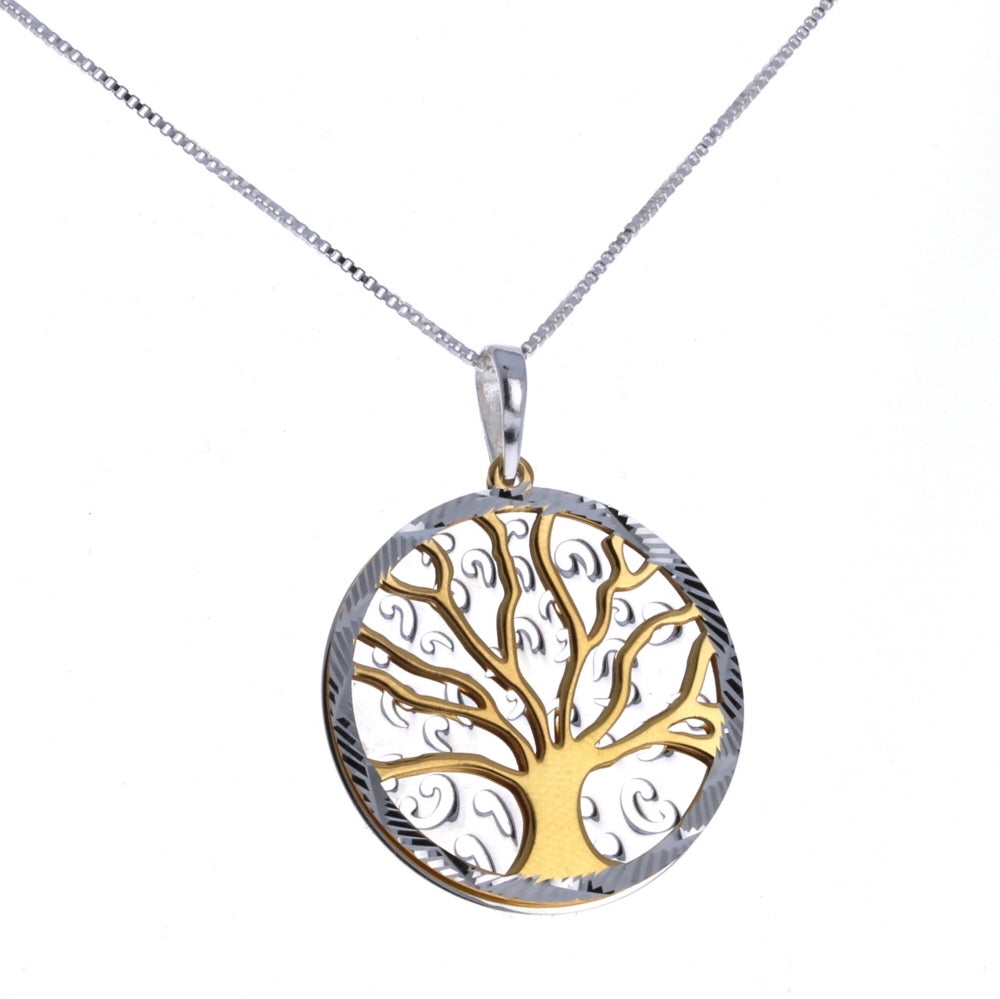 Tree of Life Two Tone Necklace – Mayas Gems