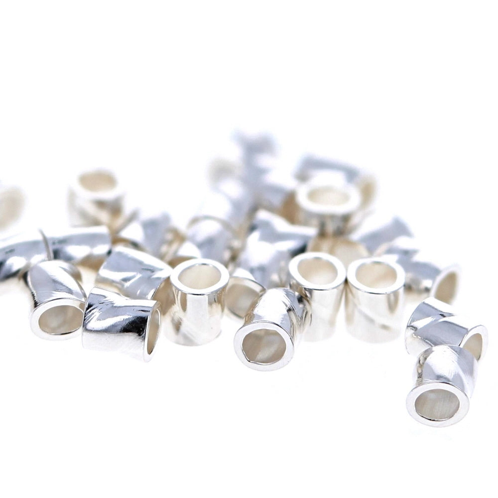 2x2mm Sterling Silver Twist Crimp – Mayas Gems